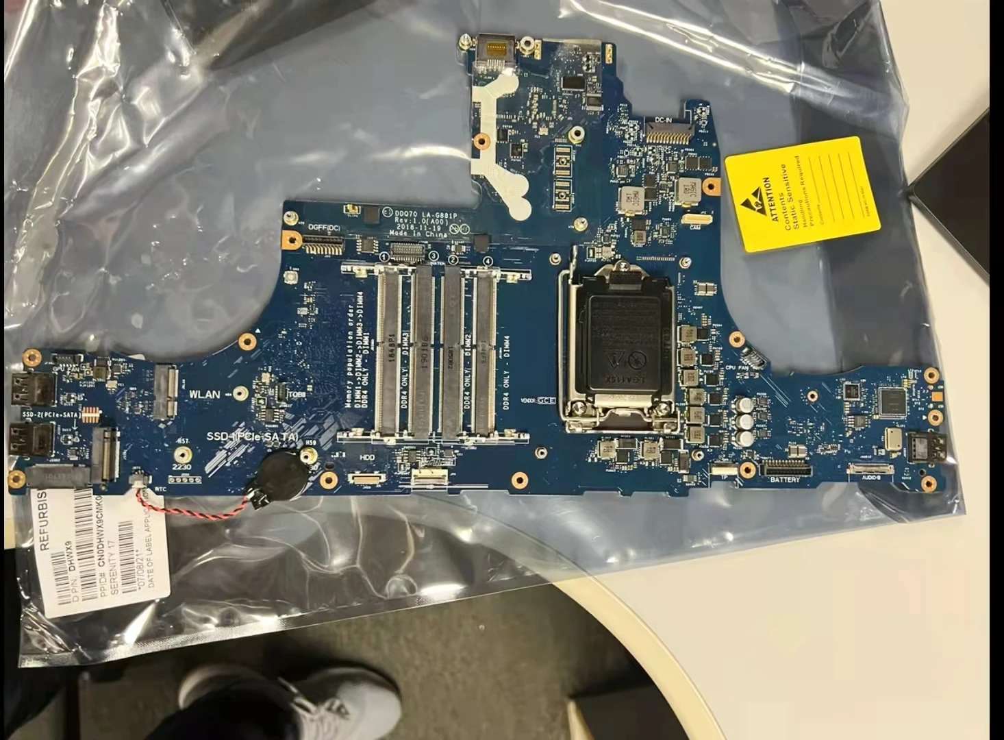 New-Original-For-DELL-Alienware-Area-51m-R1-Laptop-Motherboard-LA-G881P ...