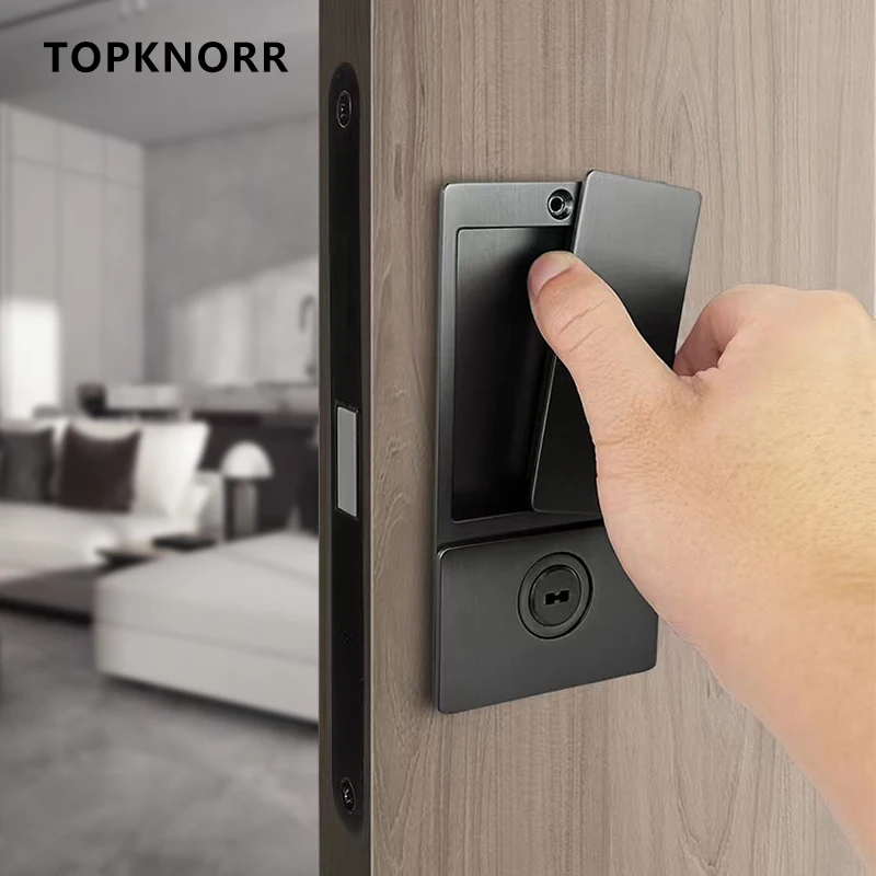 2023 New Handleless Flat Lock Modern Bedroom Magnetic Recessed Door ...