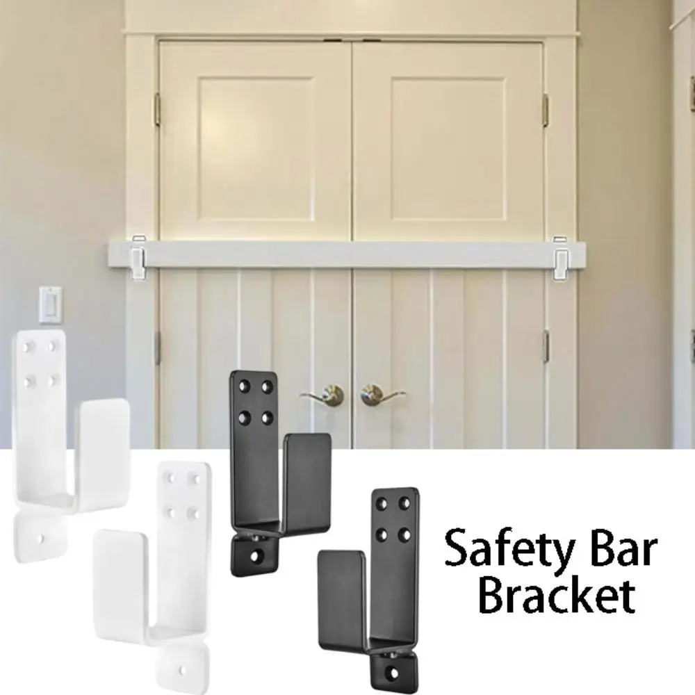Heavy Duty Door Barricade Brackets Carbon Steel Upgraded Security Bar ...