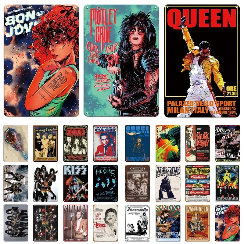 1pc-Retro-Vintage-Posters-Rock-Band-Tin-Signs-Music-Vintage-Plaque ...