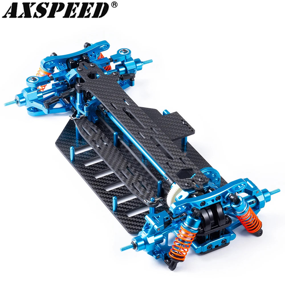 AXSPEED-Chassis-Frame-Body-Shell-Assembled-Set-Metal-Plastic-Carbon ...