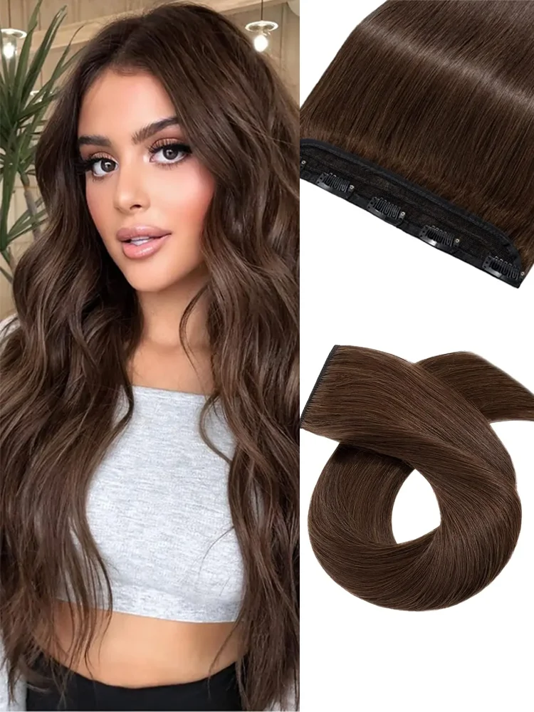 Straight-3-4-Full-Clip-in-Human-Hair-Extensions-100-Real-Human-Hair-One ...