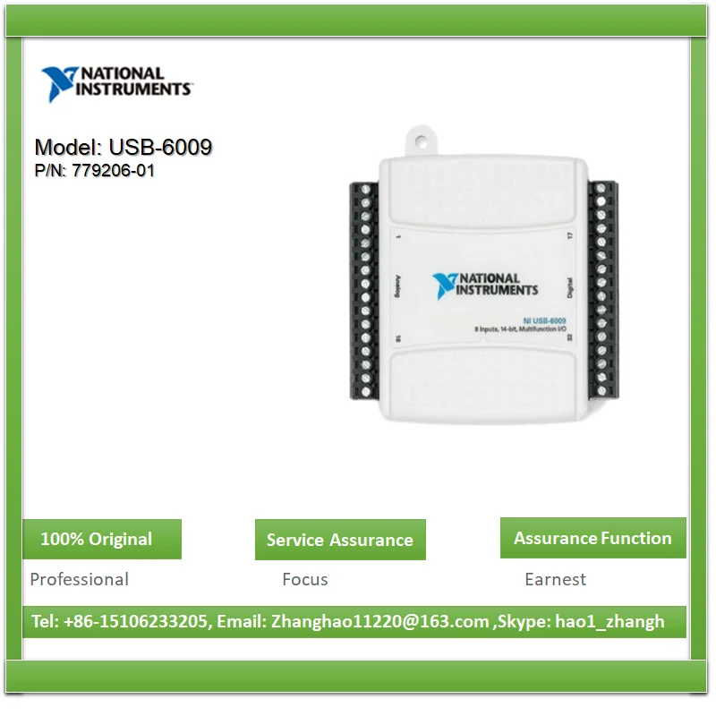 Tarjeta de adquisición de datos multifunción NI USB 6009 DAQ 779026 01 ...