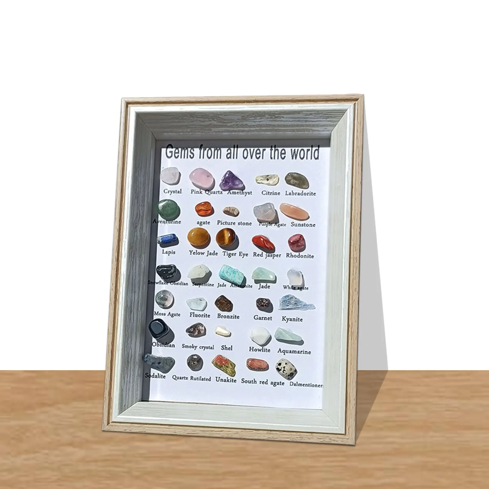 Natural Stones Frame | Photo Frame Crystal | Photo Frame Decoration ...