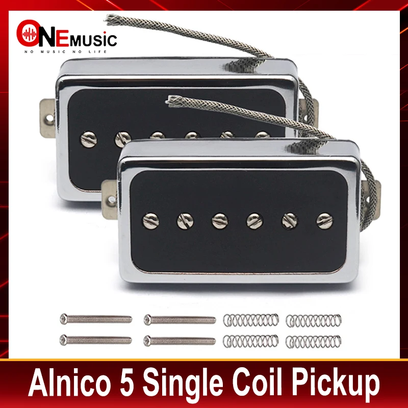 Alnico-5-Single-Coil-Pickup-Humbucker-Size-White-Copper-Basepalte-50 ...