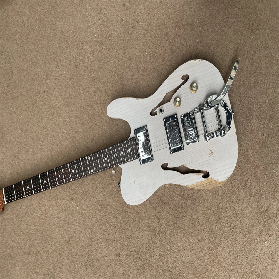 Free-shipping-high-quality-antique-made-old-electric-guitar-white-color ...