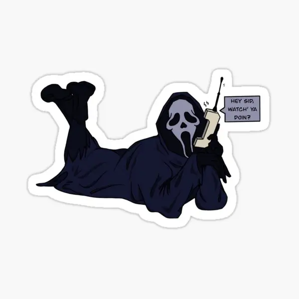 Ghostface-Phone-Call-5PCS-Stickers-for-Window-Living-Room-Cartoon-Anime ...