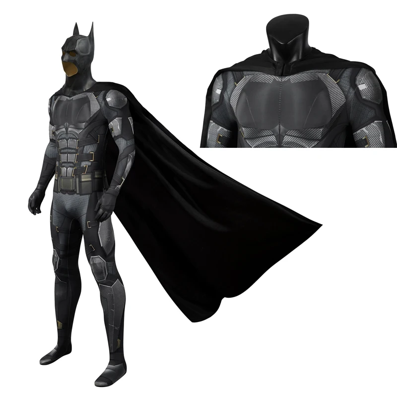 New Adult Halloween League Dark Knight Cosplay Bruce Wayne Jumpsuit ...