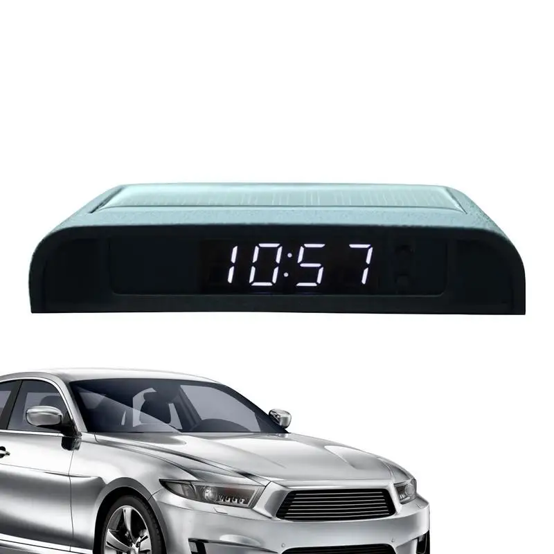 Solar-Clock-for-Car-Luminous-Car-Digital-Clocks-Vehicle-Adhesive-Clock ...