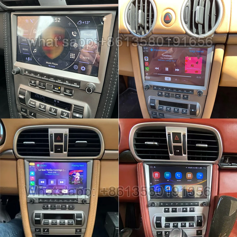 8-Android-13-Car-Radio-for-For-Porsche-Cayman-Boxter-997-911-987-Car ...