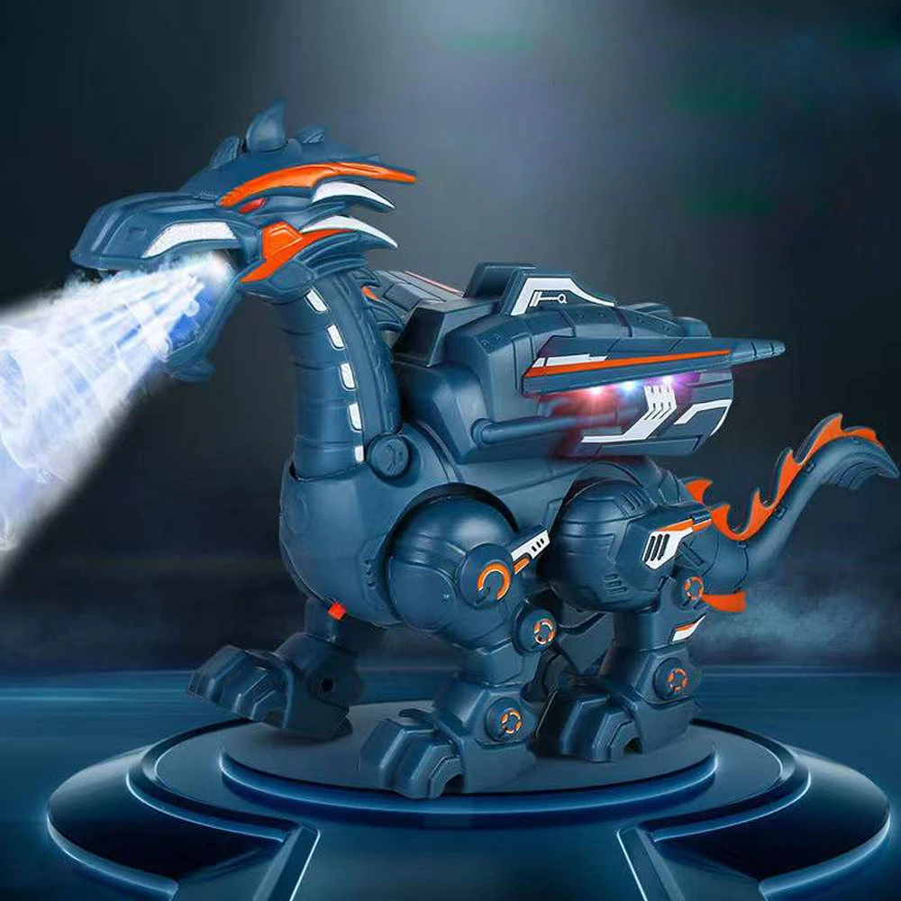 Large Spray Mechanical Dinosaurs Toy Walking Spray Dinosaur Robot With ...