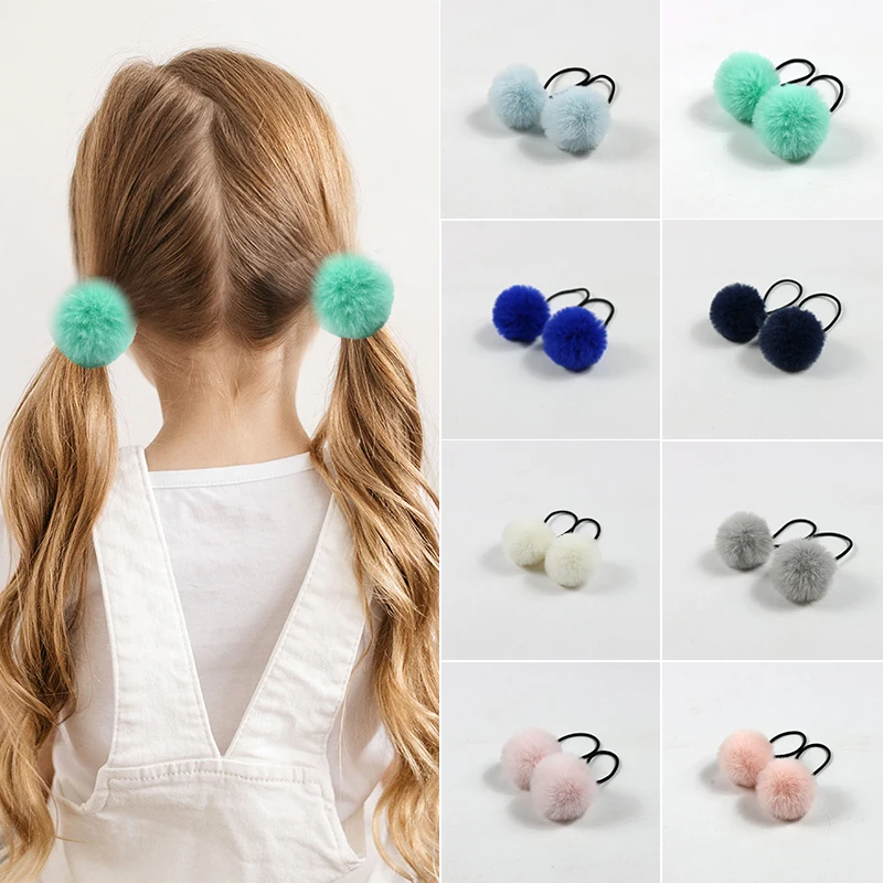 ncmama-2Pcs-set-New-Cute-Hairball-Princess-Headwear-Kids-Elastic-Hair ...