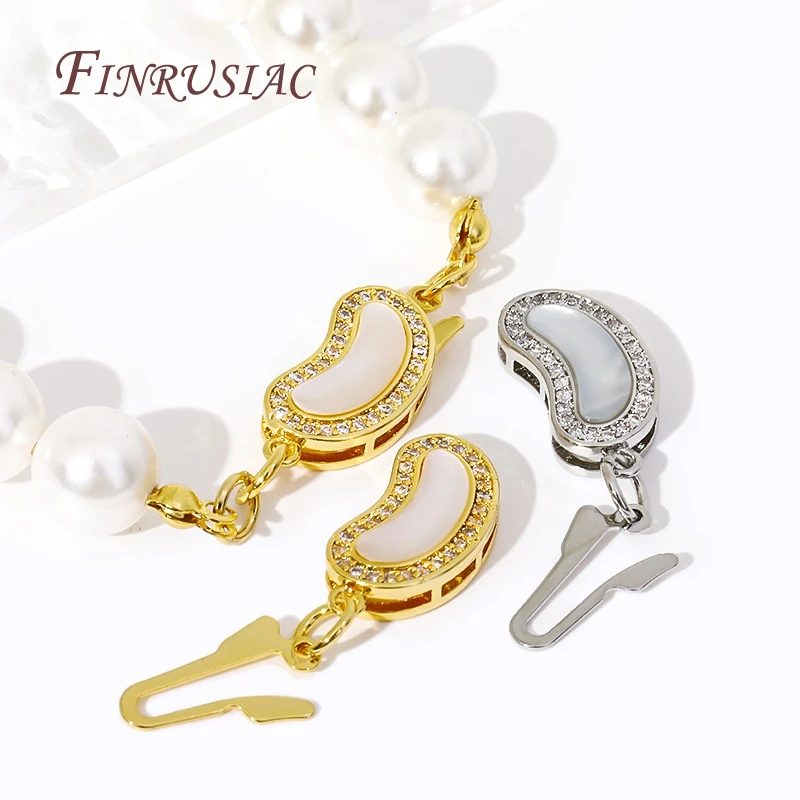 18K-Gold-Plated-Pearl-Clasp-For-Necklace-Shells-Zircon-Bracelet ...