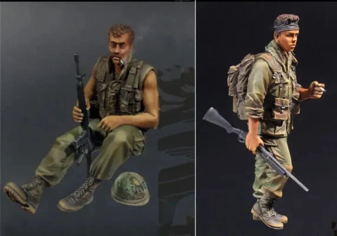 1-35-Scale-Resin-Figure-Model-Kit-Scene-Vietnam-War-US-Army-2-Soldiers ...