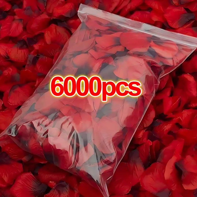 6000-100Pcs-Artificial-Fake-Rose-Petals-Colorful-Red-White-Gold-Roses ...