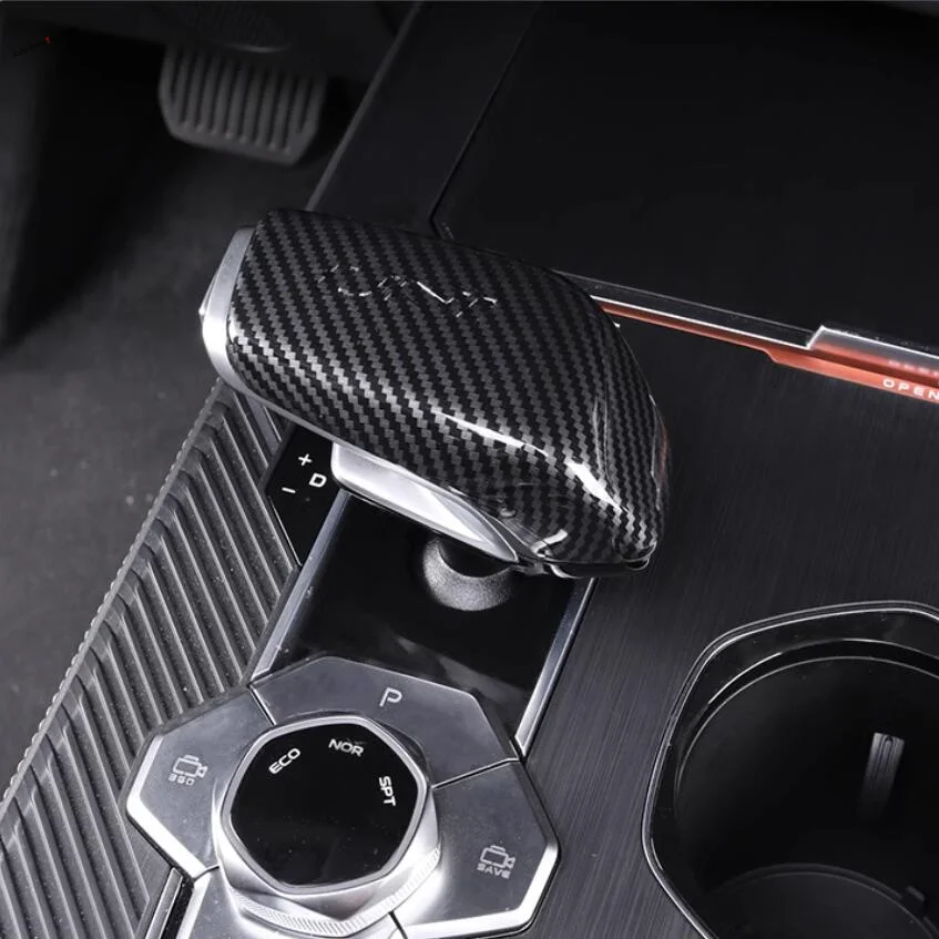 Center Control Shifter Box Panel / Transmission Gear Head Handle Knob ...