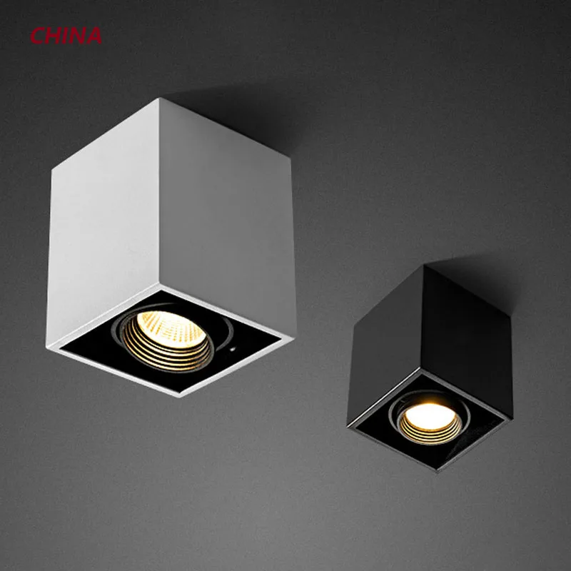 Square-LED-Plain-Lamp-COB-Spot-Lamp-Ceiling-Single-Head-Lamp-Household ...