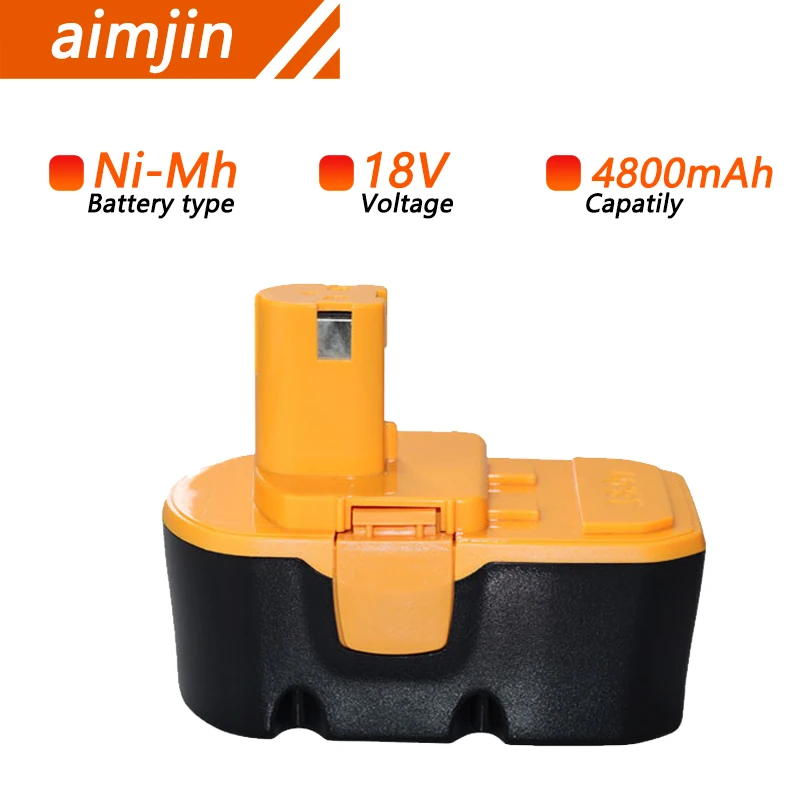 4800mAh-18V-Replacement-Battery-Compatible-with-Ryobi-P100-P101-ABP1801 ...