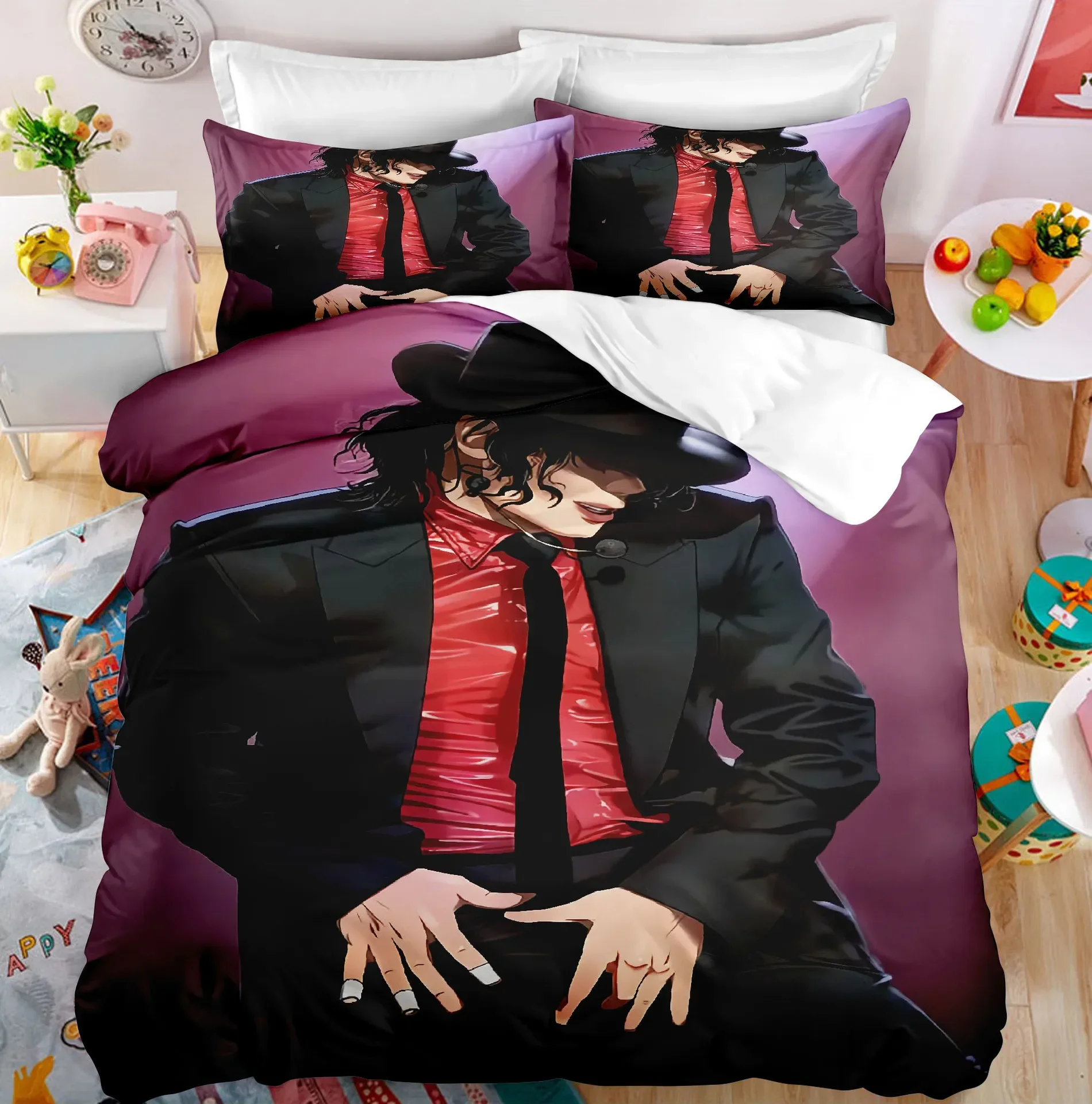 Michael Jackson Bedding Set Single Twin Full King Size Musical Genius ...
