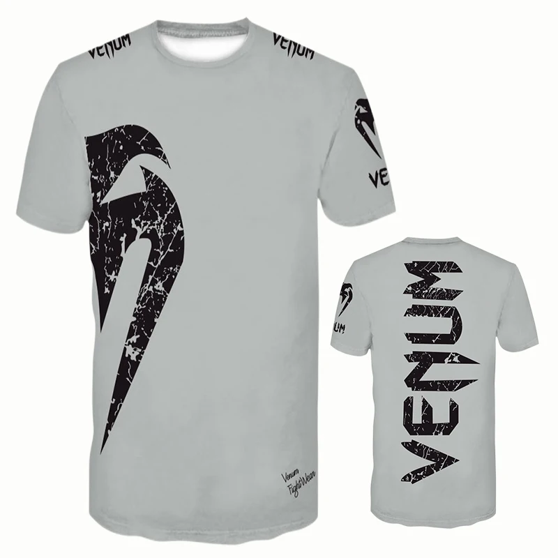Summer Men's Sportswear Venom Print T-shirt Casual Slim Short-sleeved ...