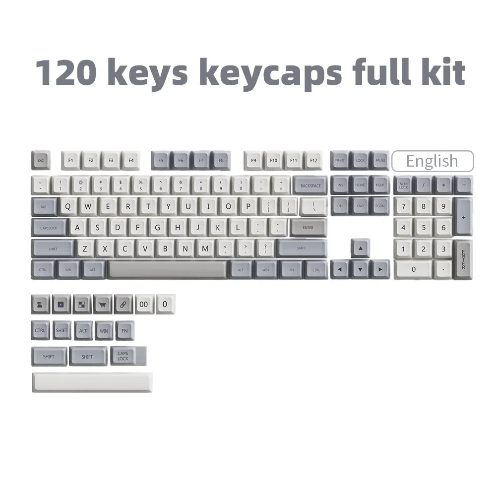 Xda Profile 120 Pbt Keycap English Japanese Keycaps Dye-sub ...