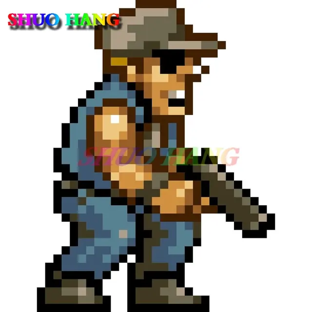 Interesting Metal Slug Character Pixel Game Art Gloss Vinyl Sticker Art ...