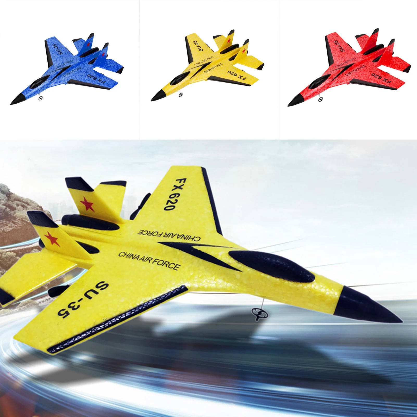 SU 35 RC Remote Control Airplane 2.4G 2CH Radio Control Glider Foam ...