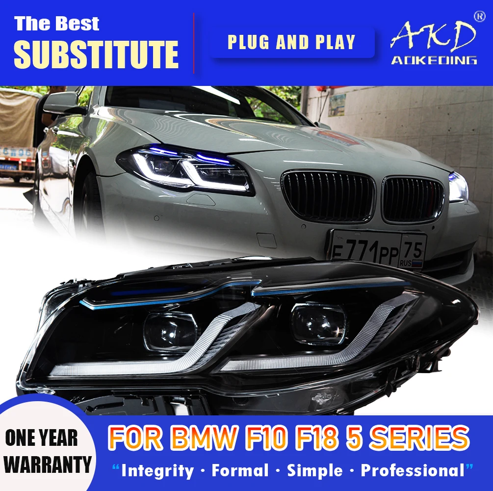 AKD Head Lamp for BMW F10 F18 LED Headlight 2010-2017 Headlights 520i ...