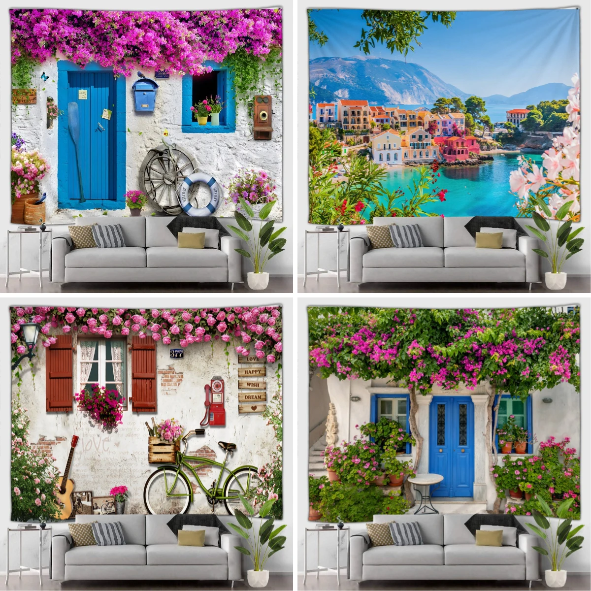 Outdoor-Garden-Fence-Flower-Tapestry-Rustic-Garden-Wall-Popular ...