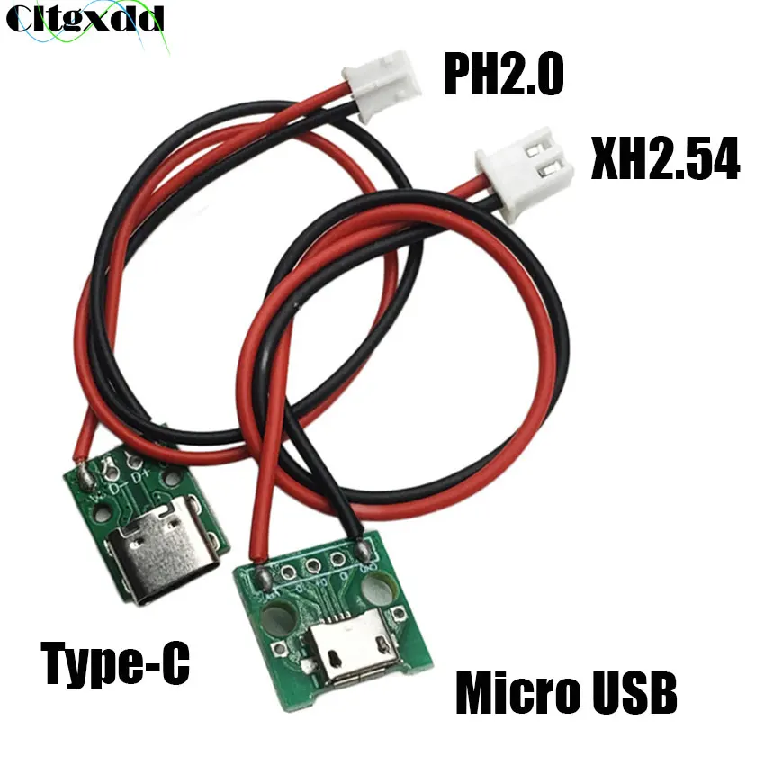 1pcs Micro USB Type-C Female Socket Connector Adapter Board With XH2.54 ...