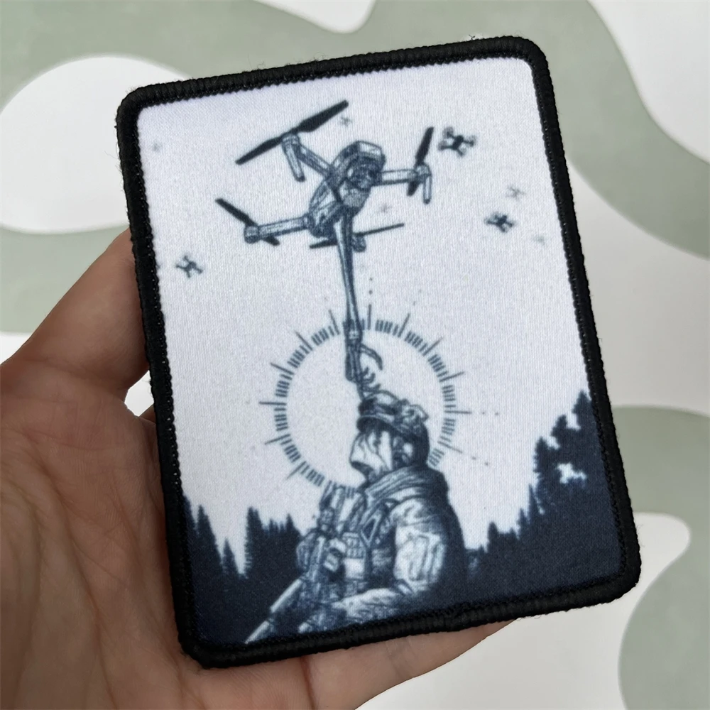 Hand-of-Destiny-Morale-Badge-Russian-UAV-Skull-Soldier-Printed-Patches ...