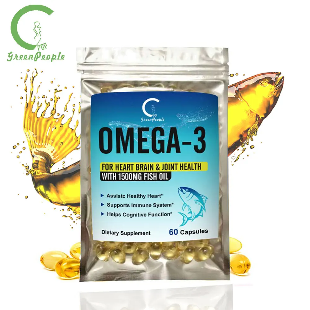 GPGP GreenPeople Organic Deep sea Fish oil Omega 3 Fatty Acids cod-liver oil Support Brain ...