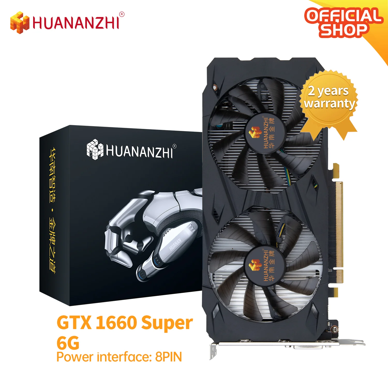 HUANANZHI-GTX 1660 Super Placas Gráficas, Placa De Vídeo, 192Bit, GDDR6, GPU, HDMI, DP, GTX1660, 6G