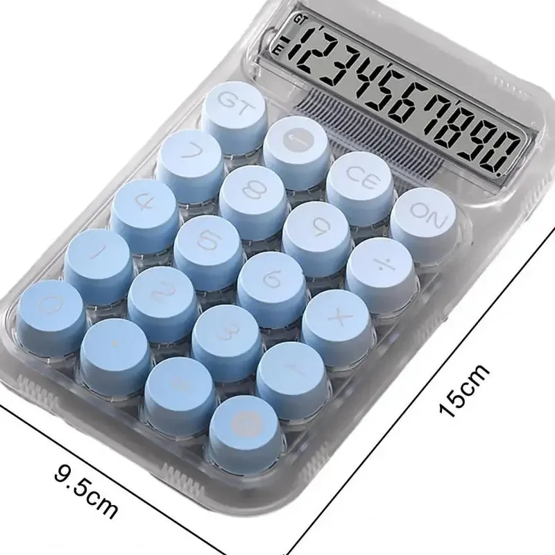 Circular Machine Calculators Large Display Mechanical Dot Keyboard Back ...