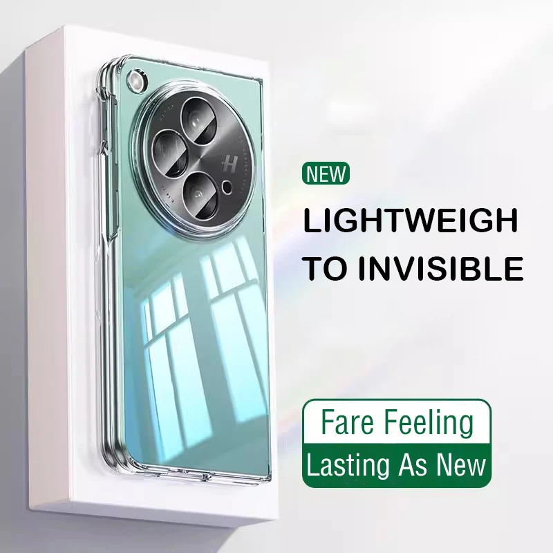 for-OnePlus-Open-Case-Luxury-Clear-Ultra-Thin-Hard-PC-Frame-Shockproof-Bare-Feeling-Transparent ...