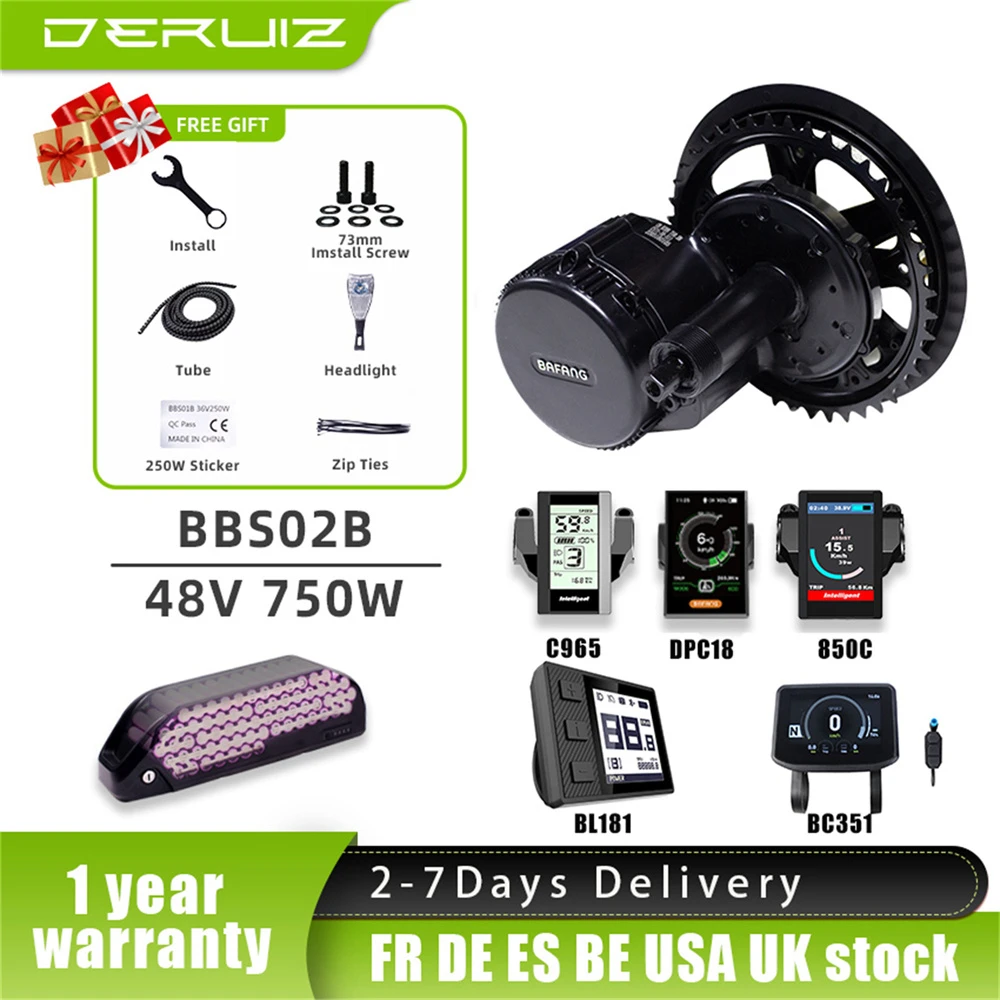 Bafang 48v 750w Ebike Mid Engine Bbs02b Electric Bicycle Mid Drive ...