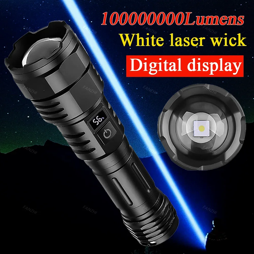 Linterna-LED-blanca-de-100000000-l-menes-luz-potente-recargable-por-USB ...
