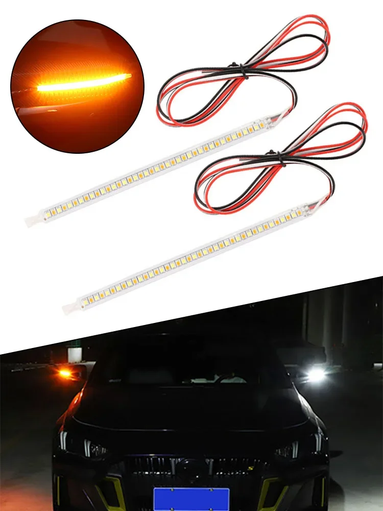 2pcs Car LED Flowing Turn Signals Lamps Rear View Mirror Indicator ...