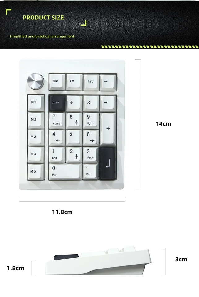Programmable RGB Numpad BOYI GMK26 Mechanical Number Pad - Tri-Mode ...