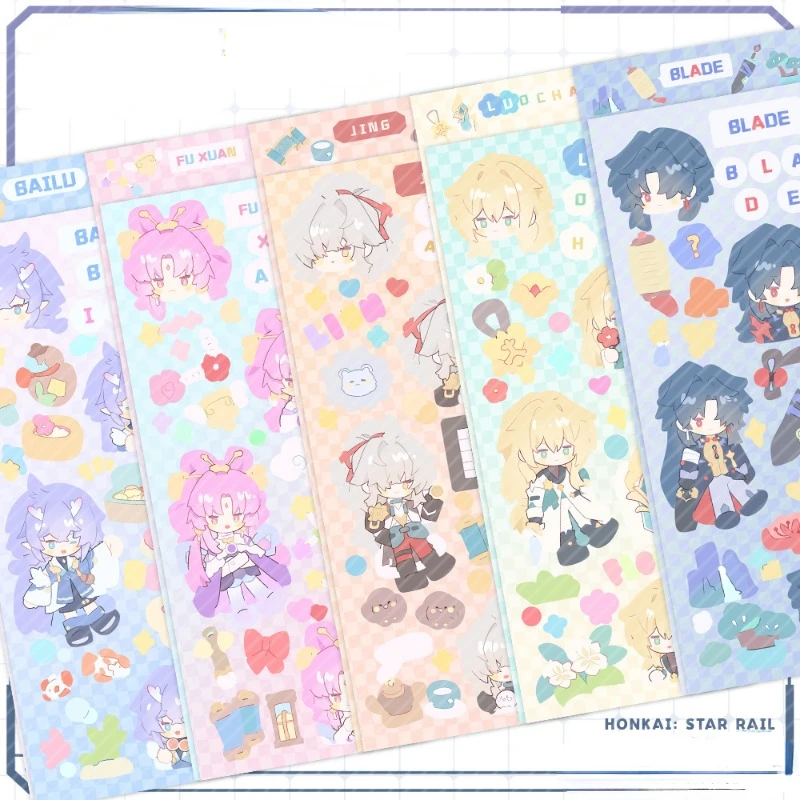 Bailu-Luocha-Dan-Heng-Blade-Sticker-Anime-Honkai-Star-Rail-Stationery ...