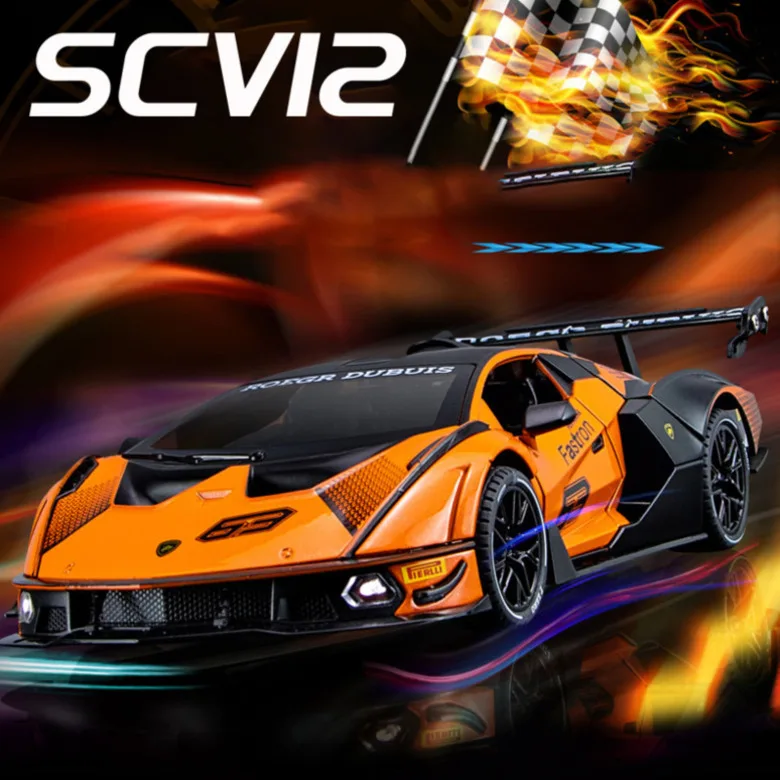 Car Model Light 1 24 Diecast Car Toys Kid Toy Lambo 1 24