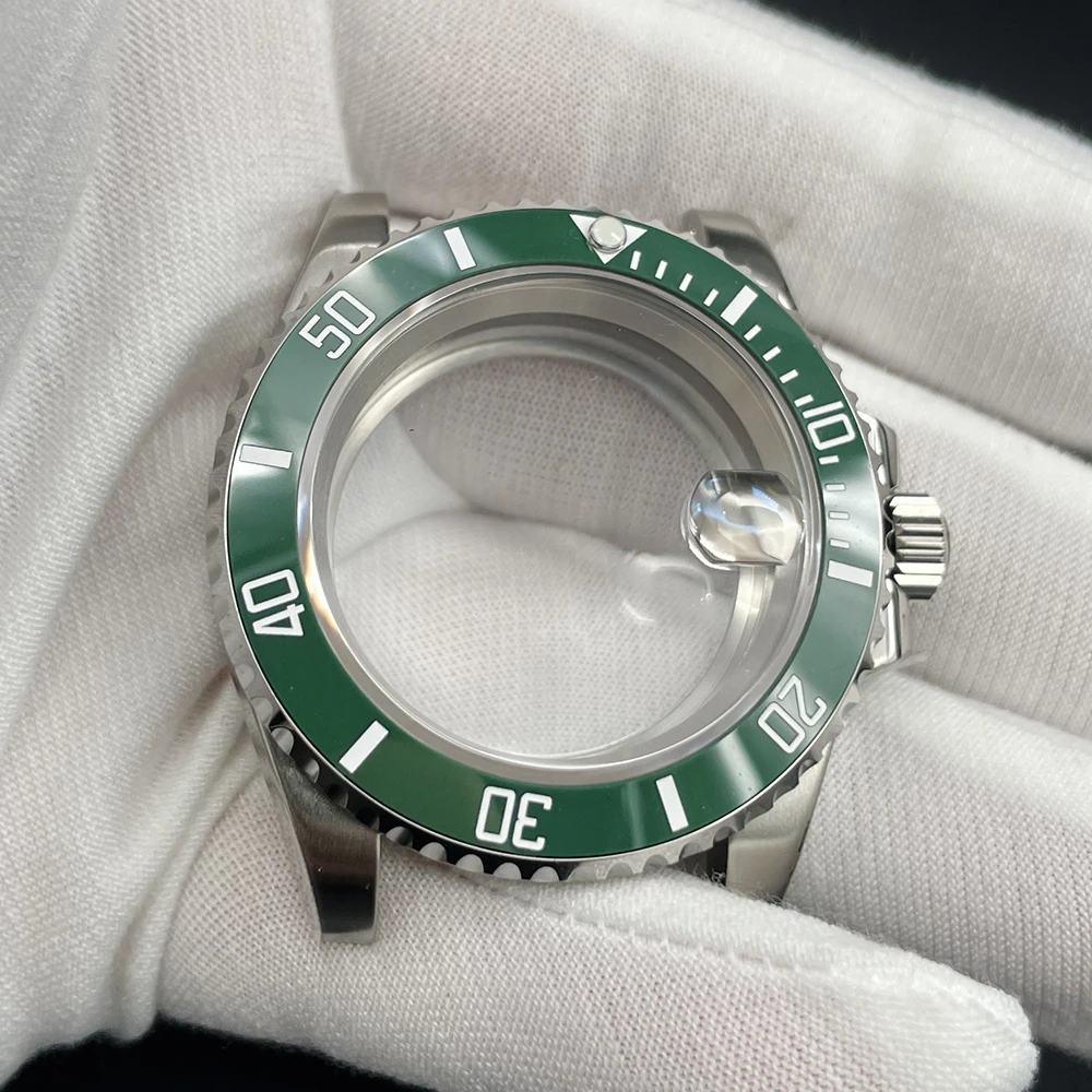 40mm-Submariner-Watch-Case-Stainless-Steel-Sapphire-Crystal-with-2-5x ...