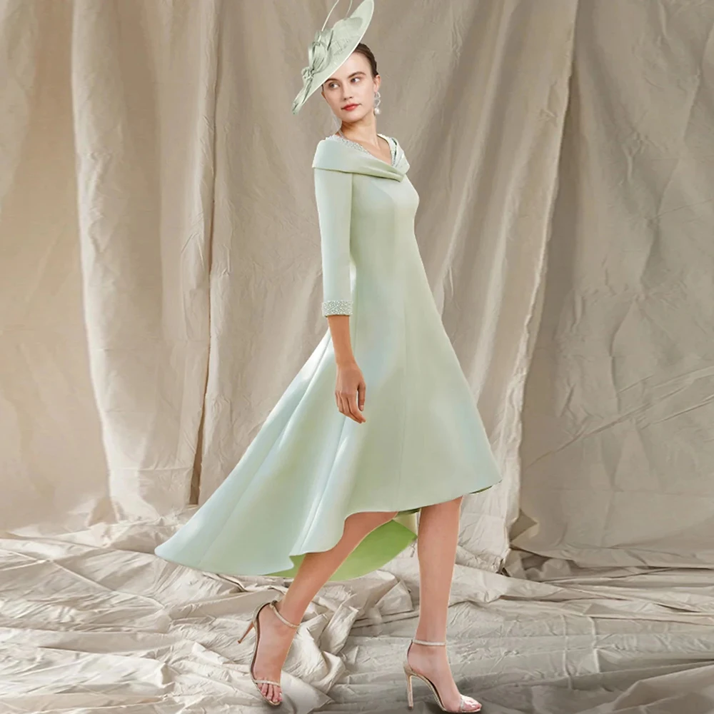 Customized-Modern-Light-Green-Mother-Of-The-Bride-Dresses-2022-Scoop ...