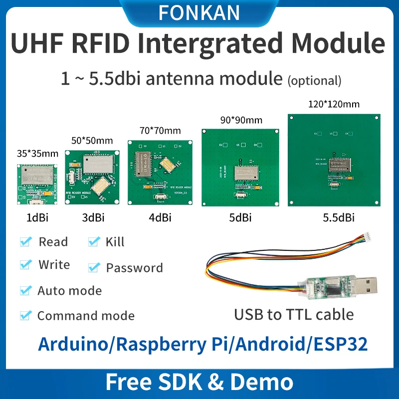 Fonkan-UHF-modulo-RFID-integrato-gamma-1-2M-Arduino-Raspberry-Pi ...