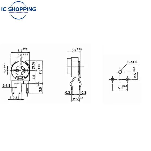 Preset Potentiometer Trimpot Pinout, Specs Datasheet, 55% OFF