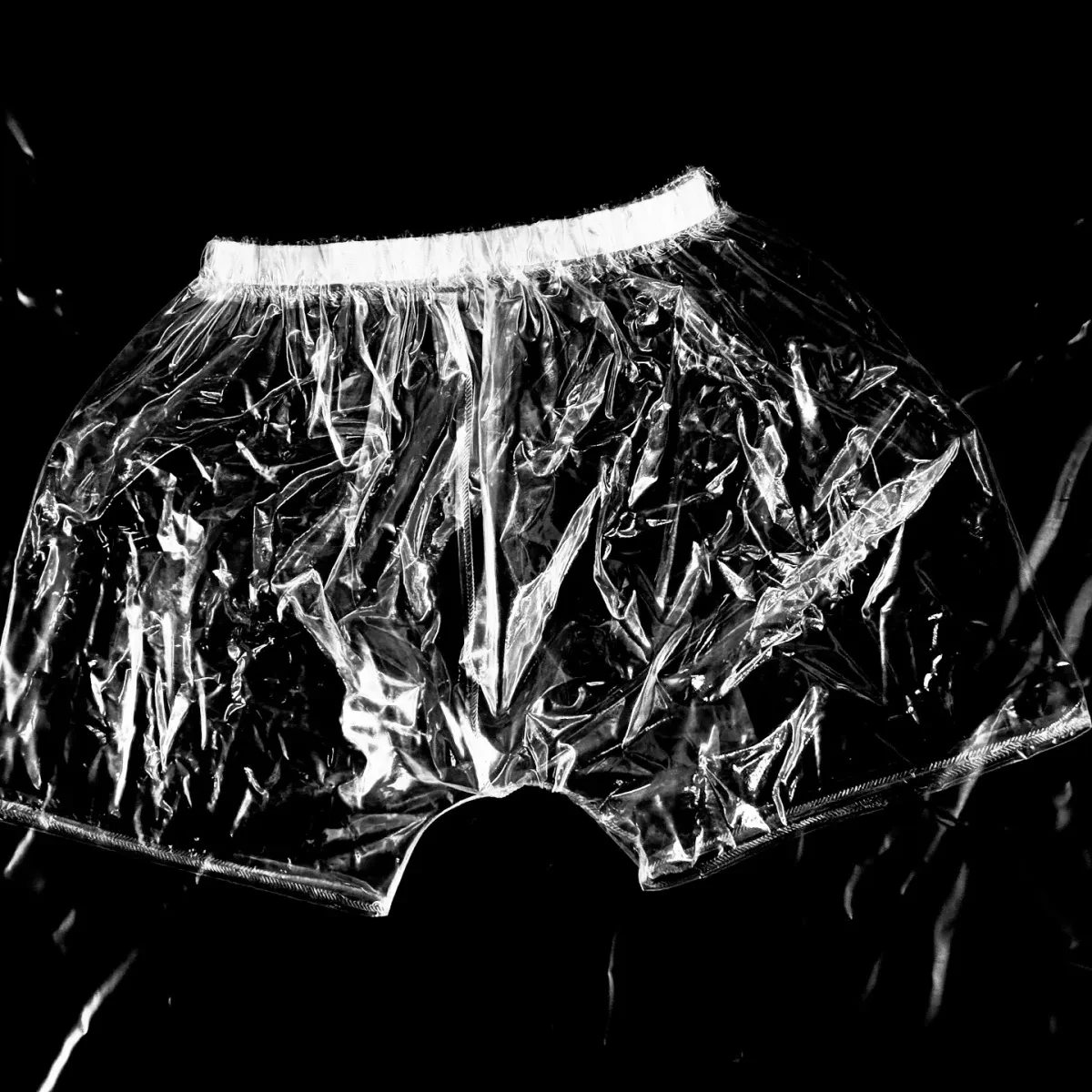 Man-s-PVC-See-Through-Waterproof-ABDL-Mini-Shorts-Elastic-Waist-Cool ...