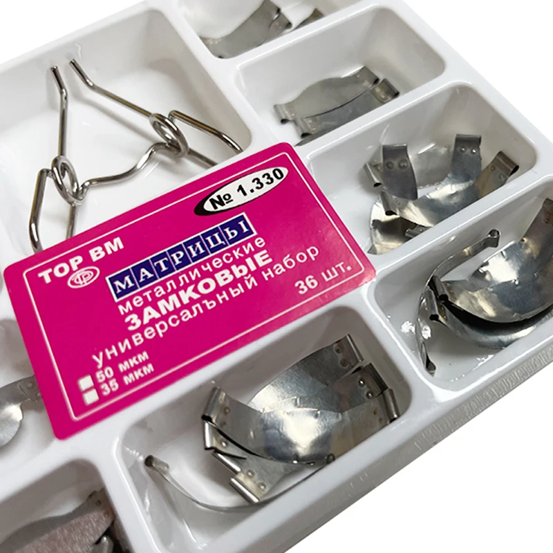 36-pcs-Dental-Saddle-Contoured-Metal-Matrices-Matrix-Universal-Kit-with ...