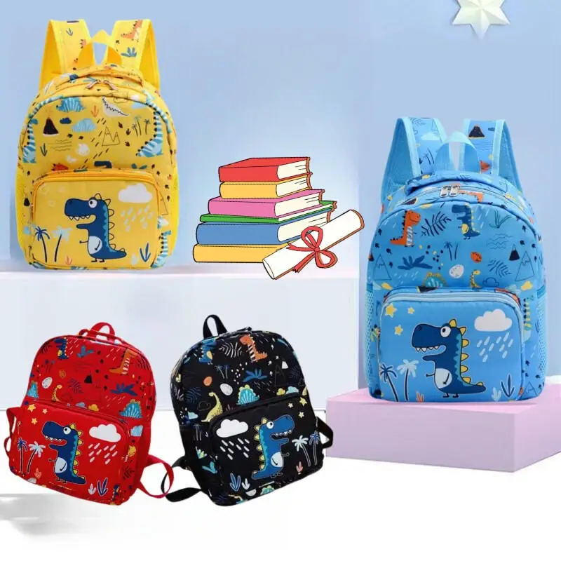 Dinosaur-Waterproof-Kids-Backpack-with-Cartoon-Dinosaur-Unicorn-Print ...