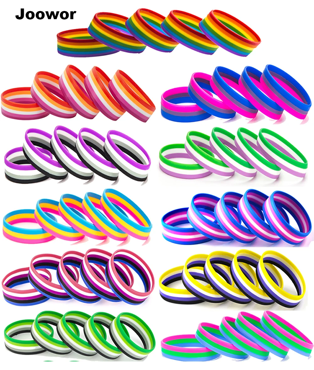 Gender-Fluid-Pride-Silicone-Rubber-Bracelets-Gay-Lesbian-Wristband ...