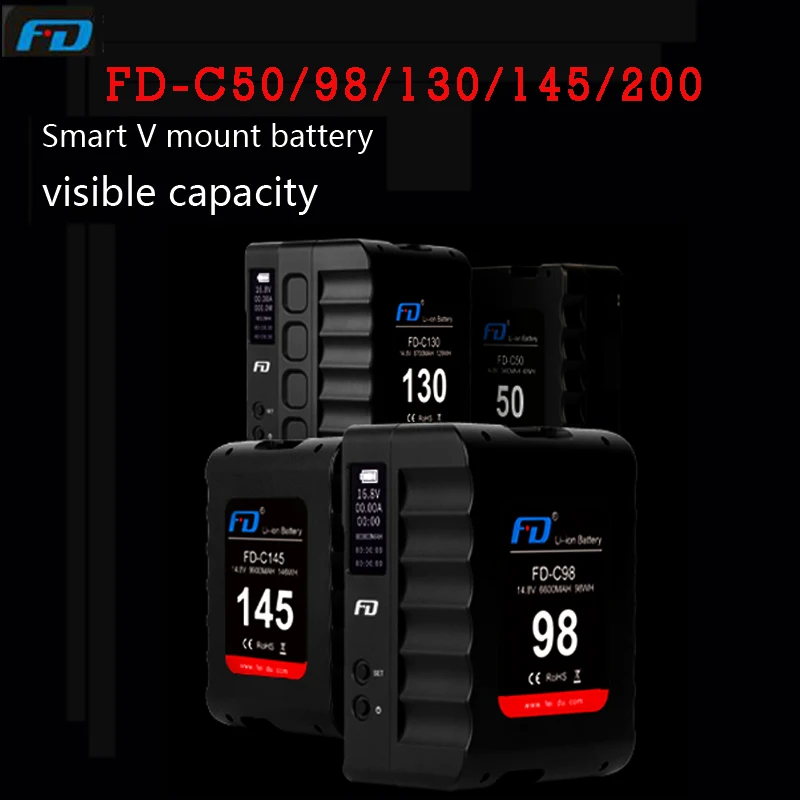 Feidu-FD-C130-145-200-V-Mount-Camera-Battery-Large-Capacity-V-Battery ...
